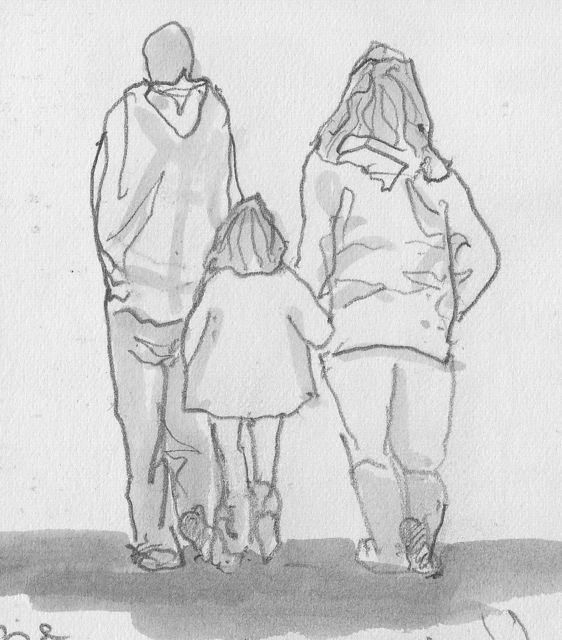 Sketching while walking | Mostly drawing