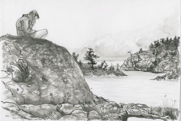 Island Drawing With Pencil Island Drawing Stock Illustrations